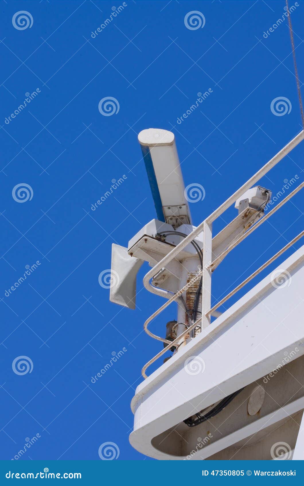 Ferry radar stock image. Image of mast, maritime, radio - 47350805