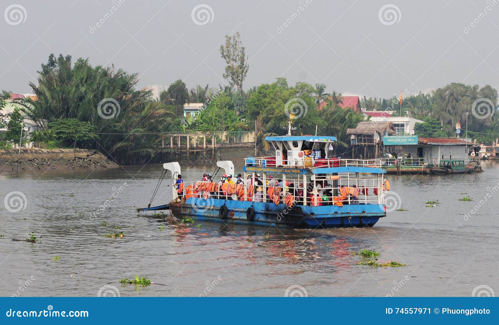 A Ferry on the River in Mekong Delta, Vietnam Editorial Photo - Image ...