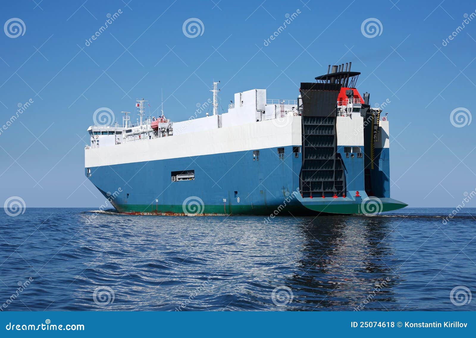 Ferry in the Sea stock photo. Image of transportation - 25074618
