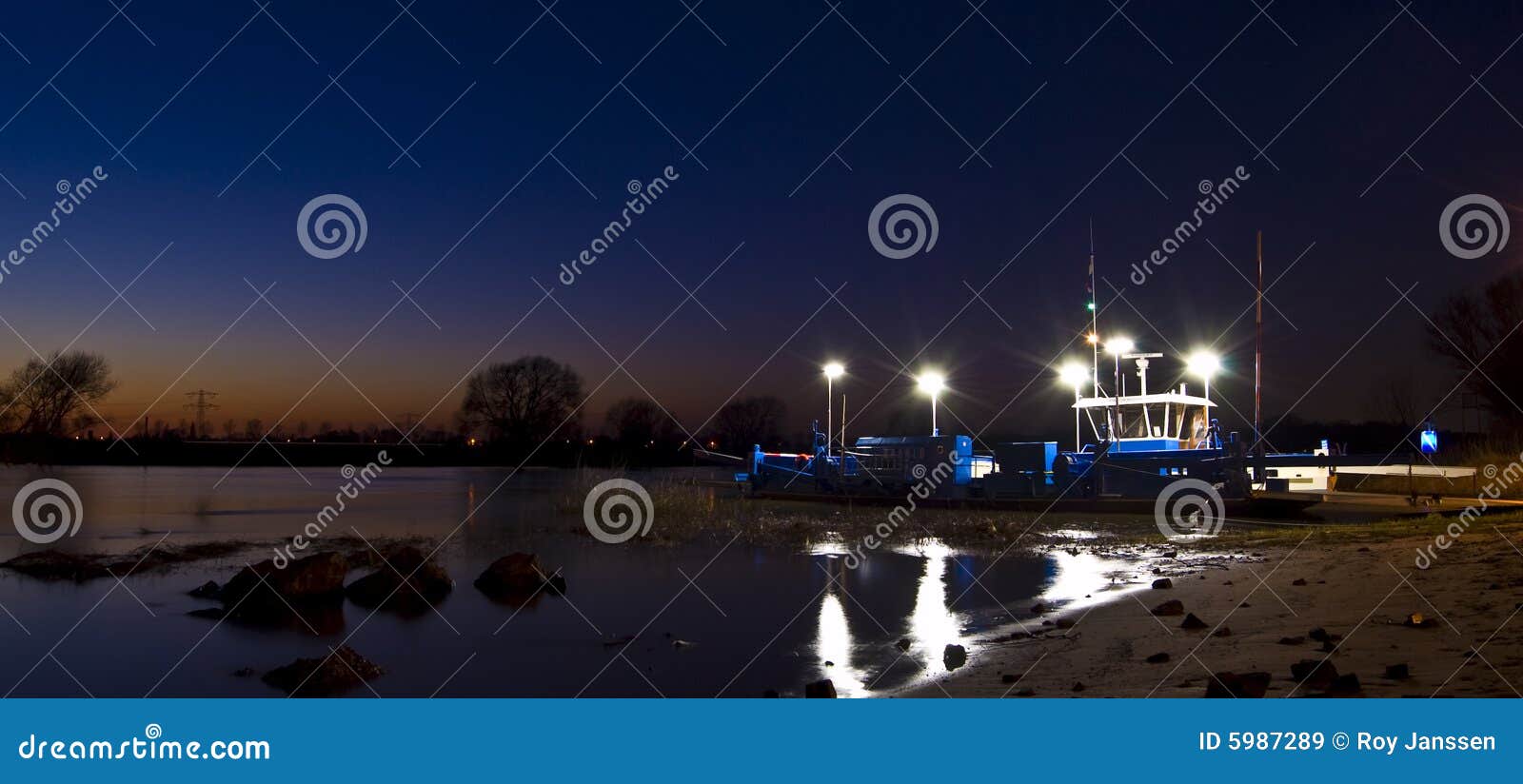 Ferry-service by night stock image. Image of lonely, dark - 5987289