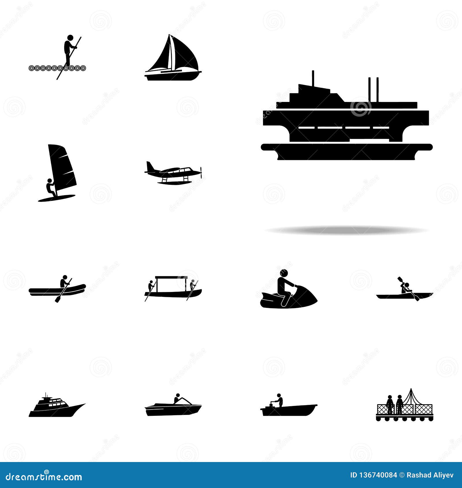 Ferry, Ship Icon. Water Transportation Icons Universal Set for Web and ...