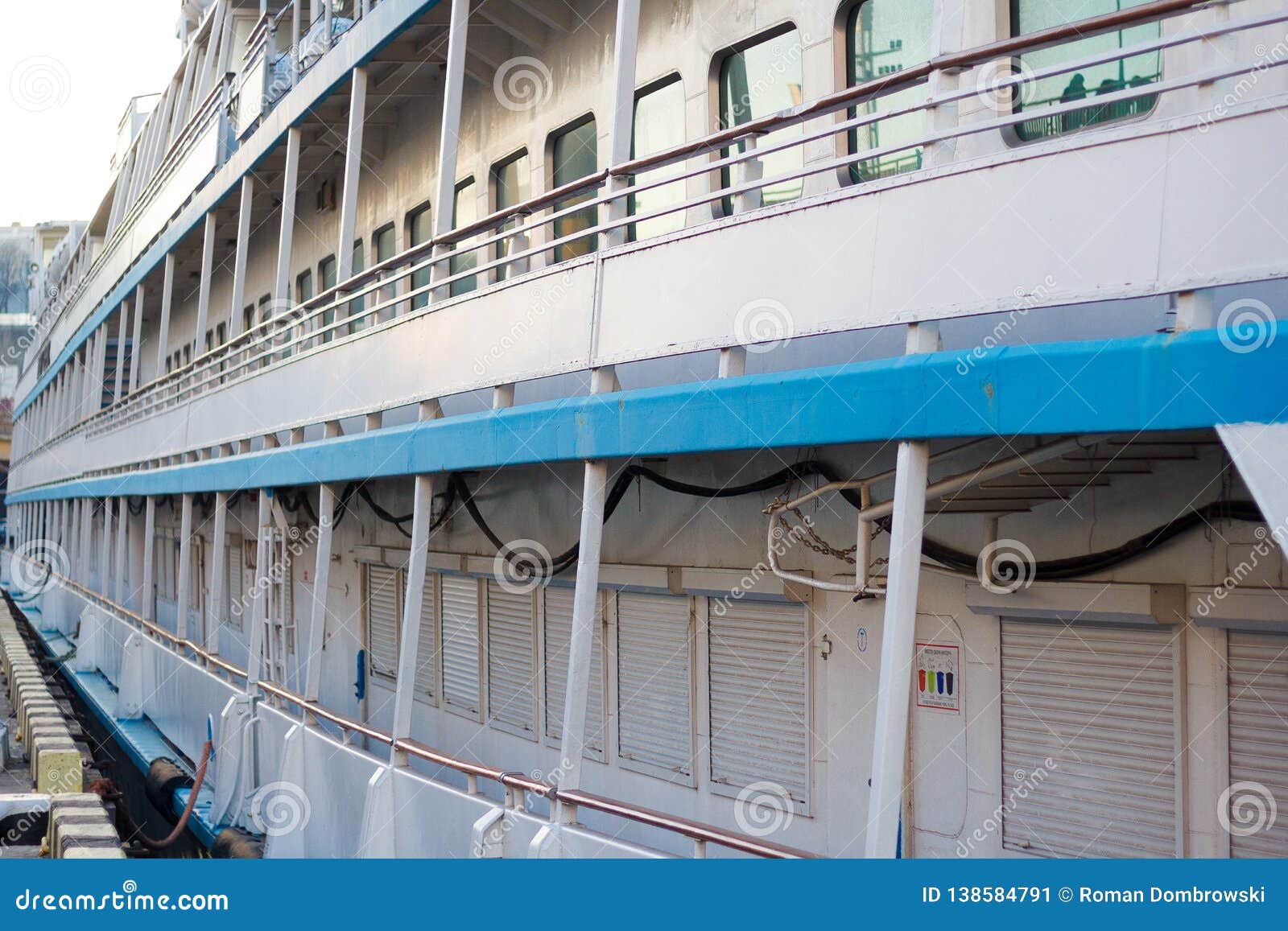 Ferry side deck stock image. Image of curtain, modern - 138584791