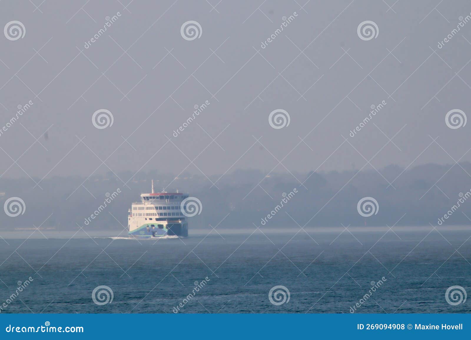 Ferry on the Solent stock photo. Image of landscape - 269094908