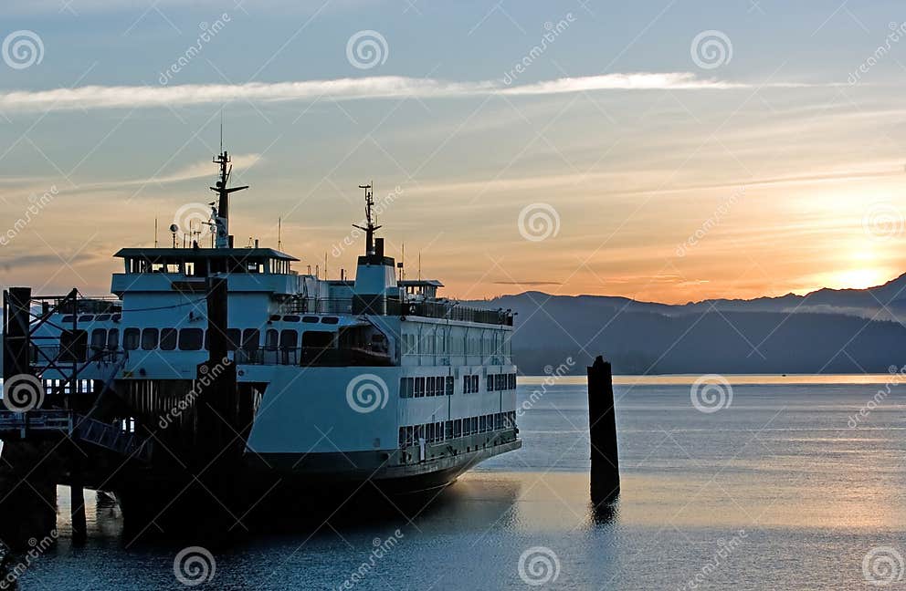 Ferry in sunrise stock photo. Image of america, ocean, trip - 237090