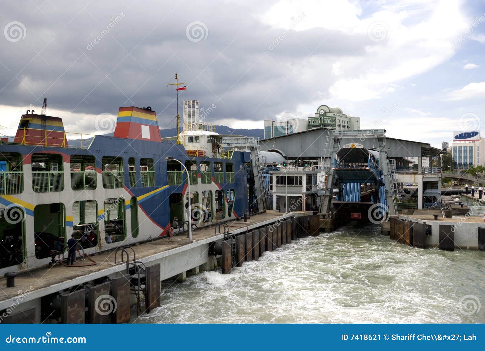 Ferry Terminal stock image. Image of cars, traffic, ship - 7418621