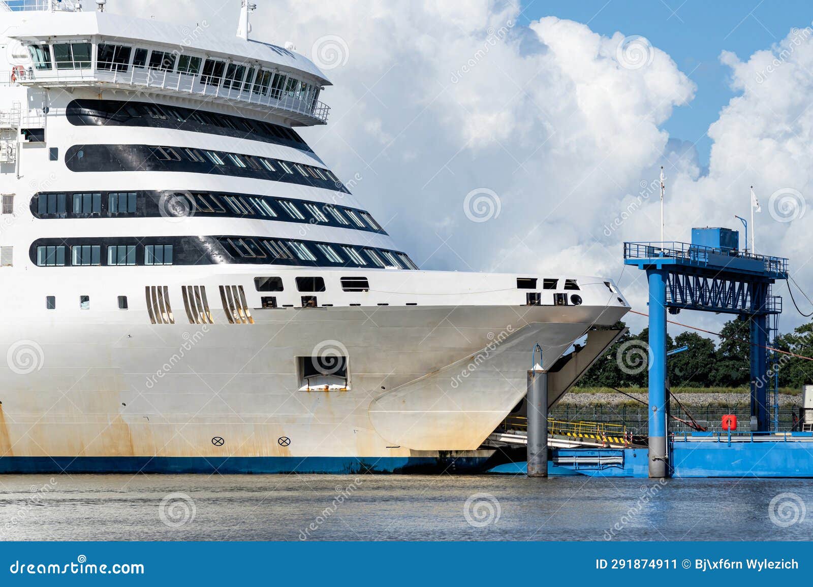 Ferry at terminal stock image. Image of seagoing, ship - 291874911