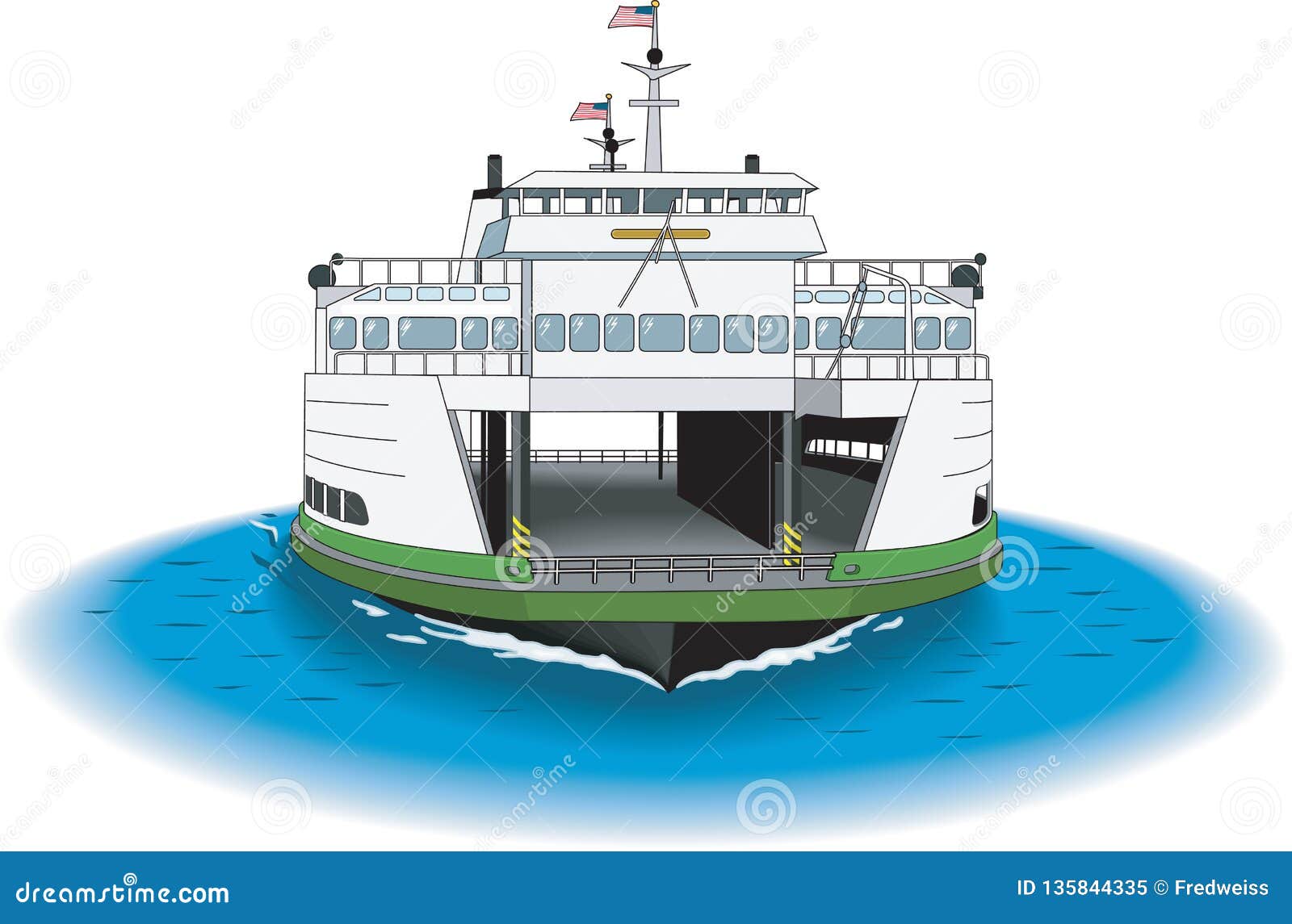 Sea Ferry Royalty-Free Stock Image | CartoonDealer.com #89222716