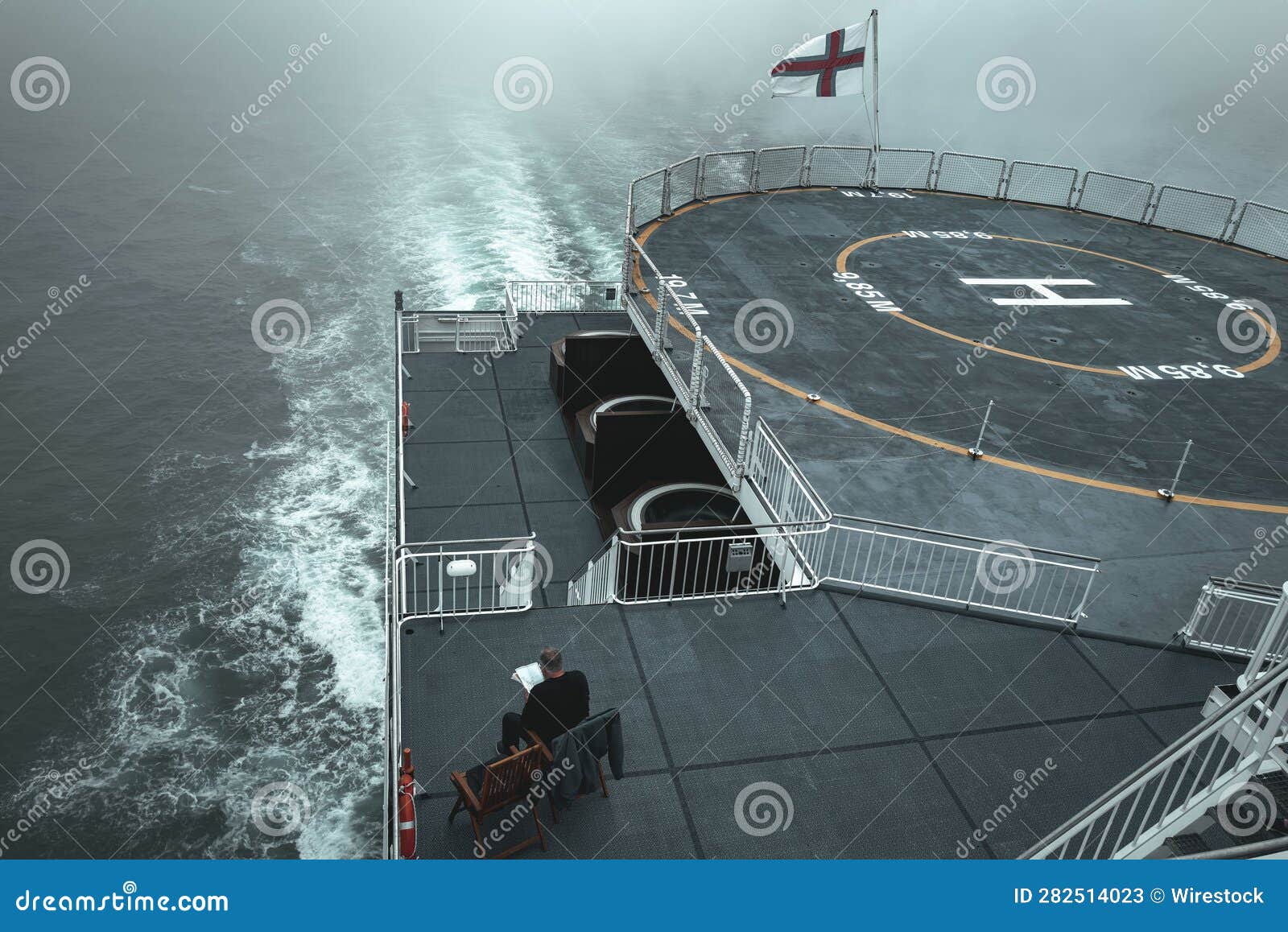 Ferry Vessel Traveling through the Vastness of the Open Ocean Stock ...