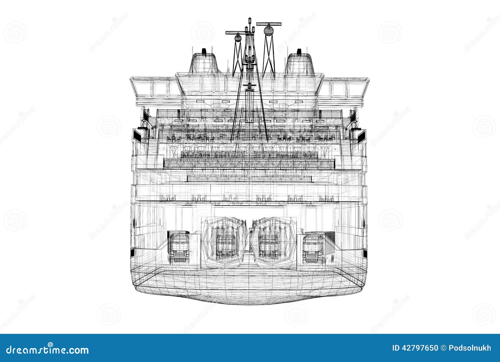Ferryboat stock illustration. Illustration of commuter - 42797650