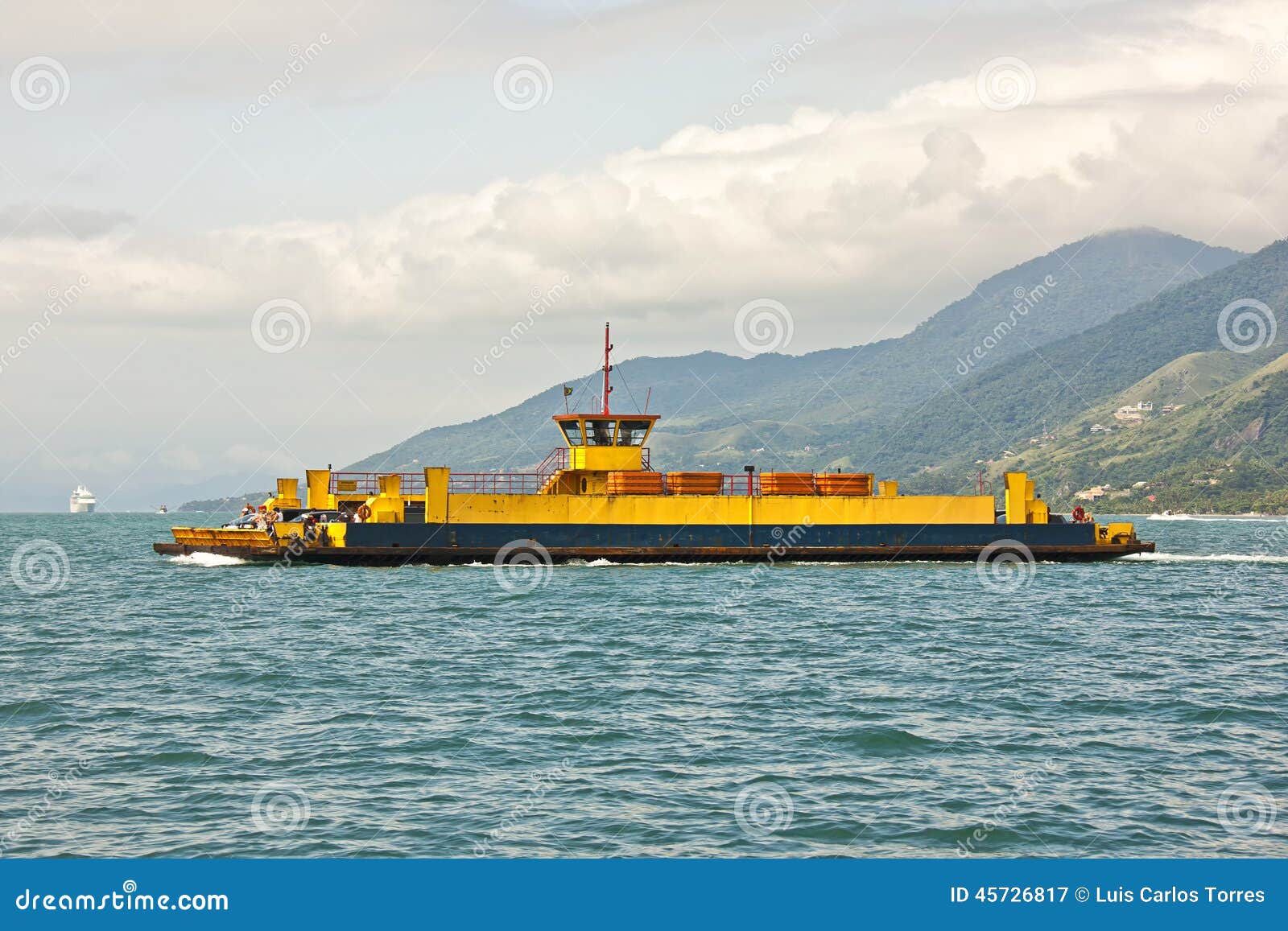 Ferryboat crossing islands stock image. Image of transportation - 45726817