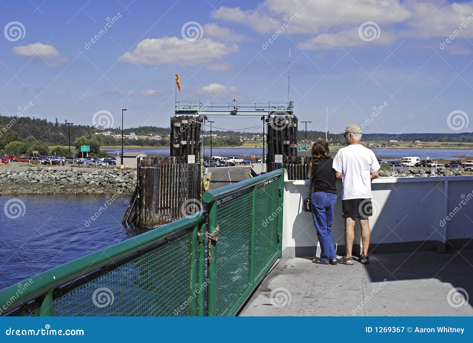 Ferryboat docking stock image. Image of deck, ferry, shoreline - 1269367