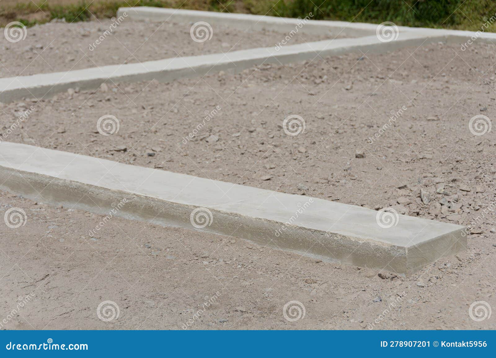 Strip Footing, Foundation Construction. A Close-up Of A Strip House ...