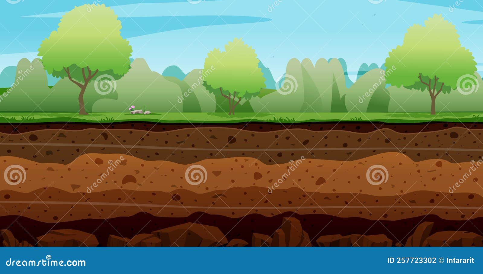 Fertile soil. stock vector. Illustration of dirty, environment - 257723302
