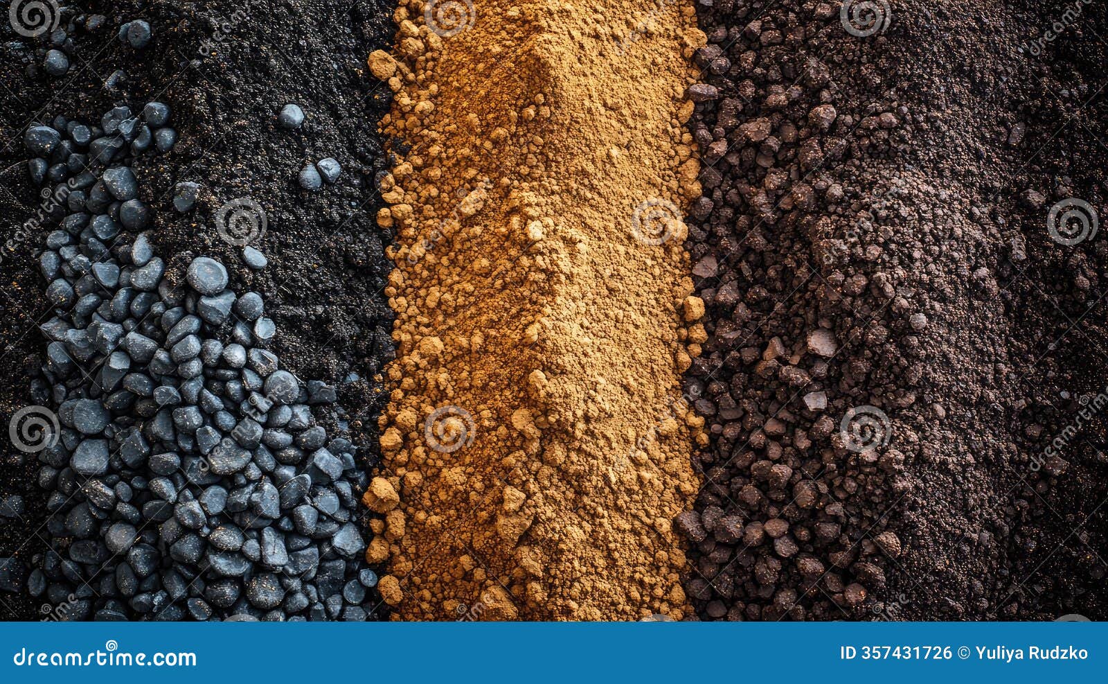Fertile Soil Piles - Top View Stock Photo - Image of sustainable, piles ...