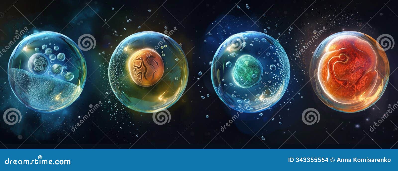 Fertilised Cell Development. Stages from Fertilization Stock Photo ...