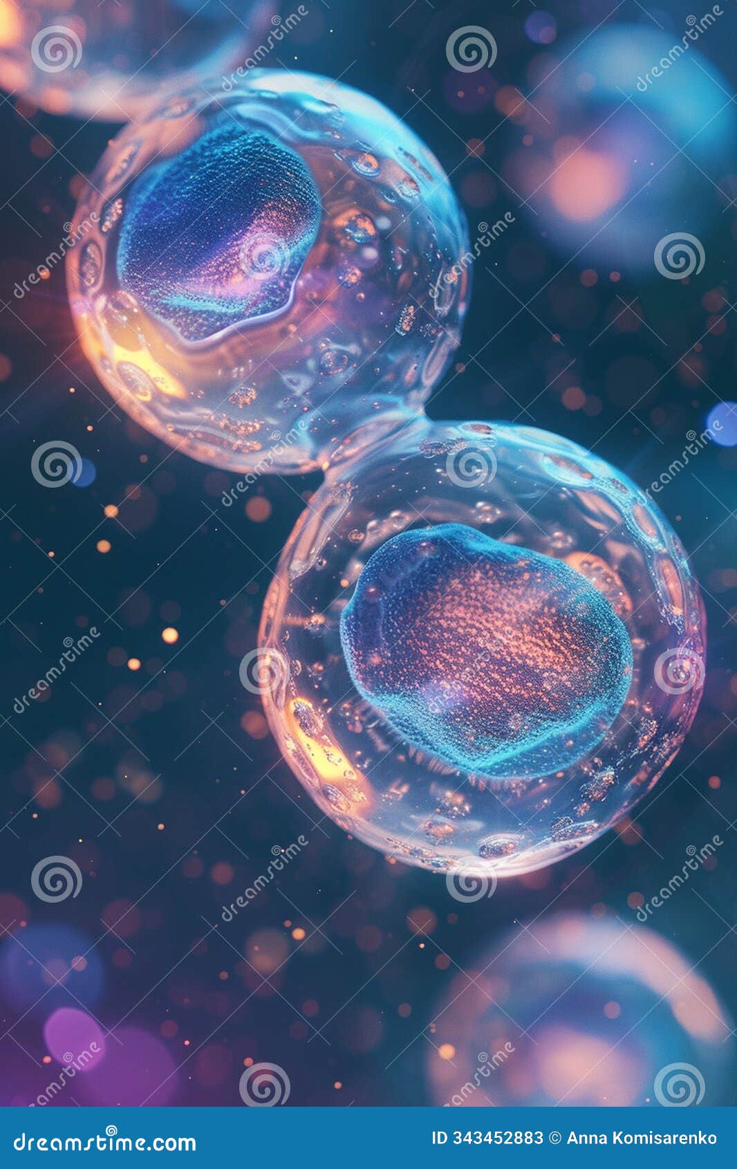 Fertilised Cell Development. Stages from Fertilization Stock Image ...