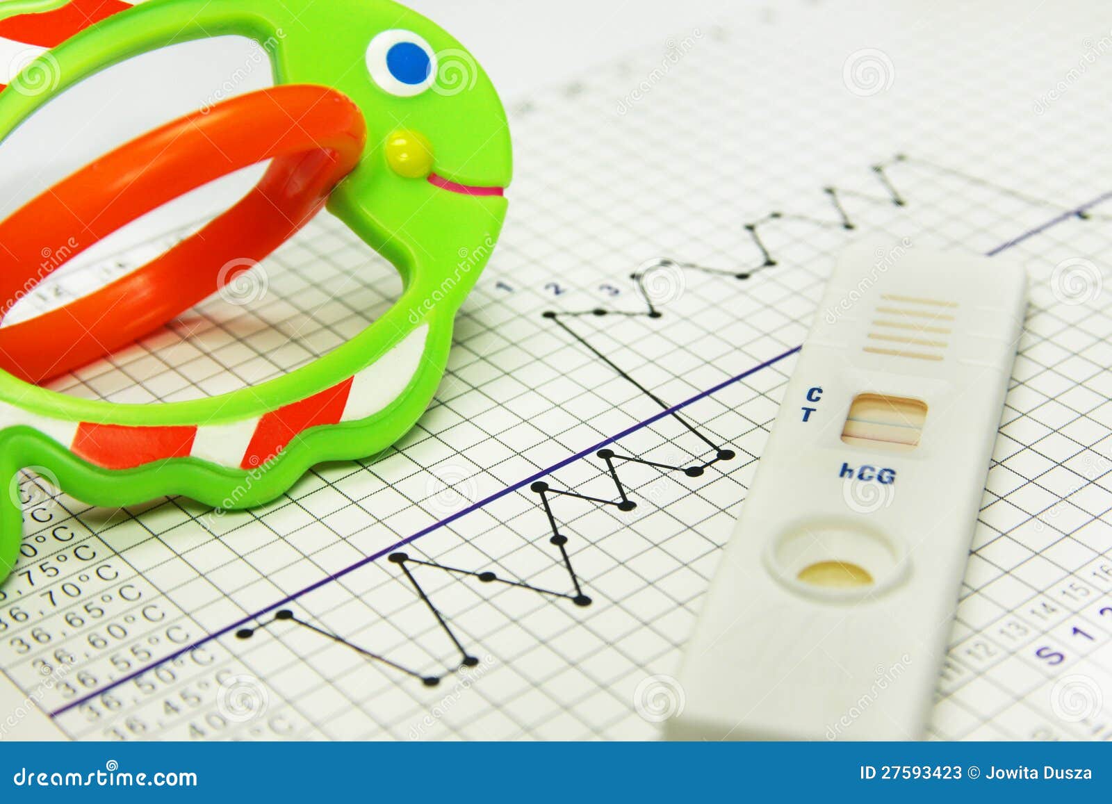 Fertility Chart. Pregnancy Test. Naprotechnology Stock Image - Image of ...