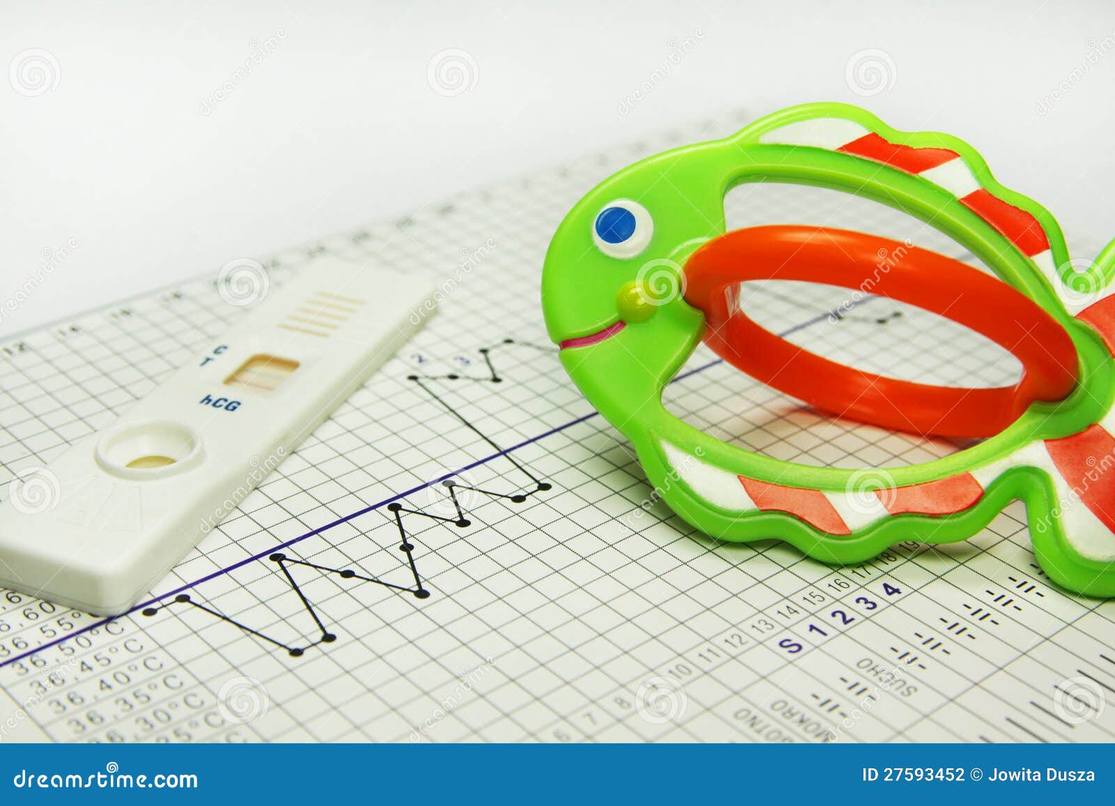 Fertility Chart. Pregnancy Test. Naprotechnology Stock Photo - Image of ...
