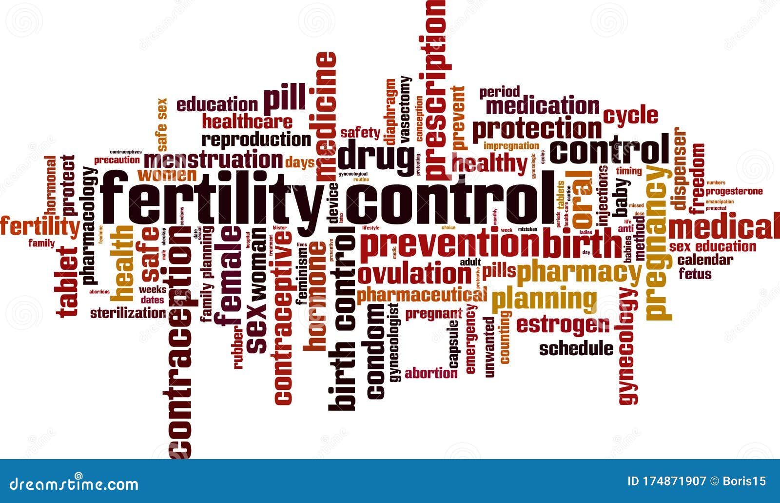 Fertility Control Word Cloud Stock Vector - Illustration of date ...