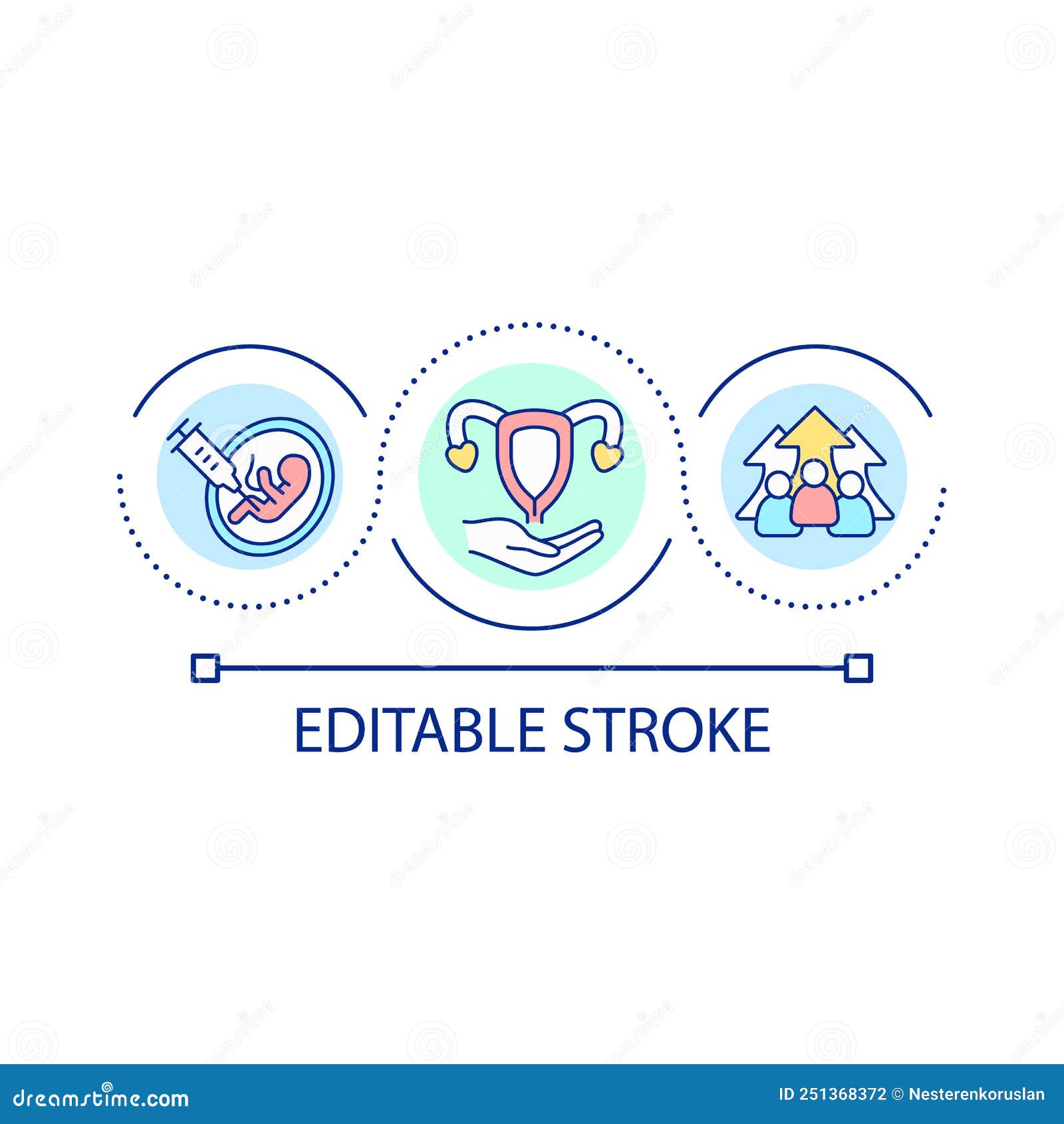 Fertility Treatment Concept Icon Cartoon Vector | CartoonDealer.com ...