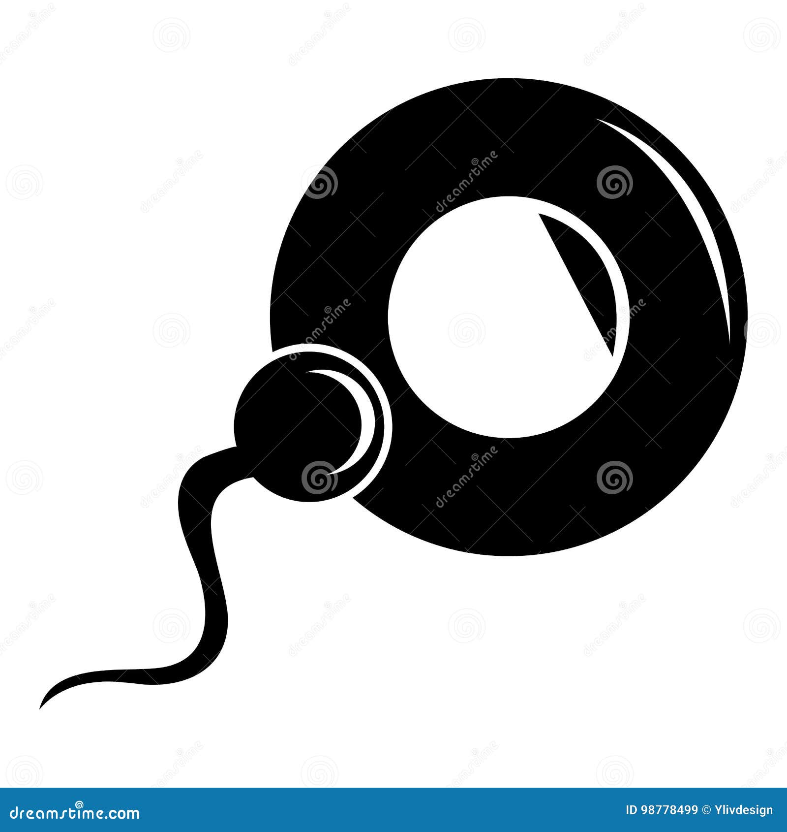 Fertilization Egg Icon, Simple Black Style Stock Vector - Illustration ...