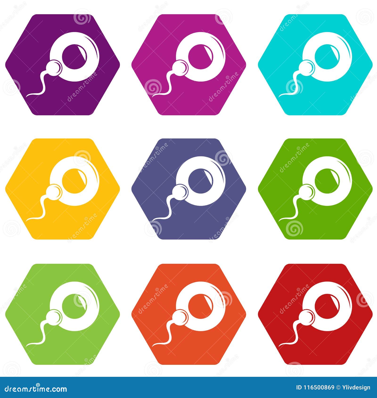Fertilization Egg Icons Set 9 Vector Stock Vector - Illustration of ...