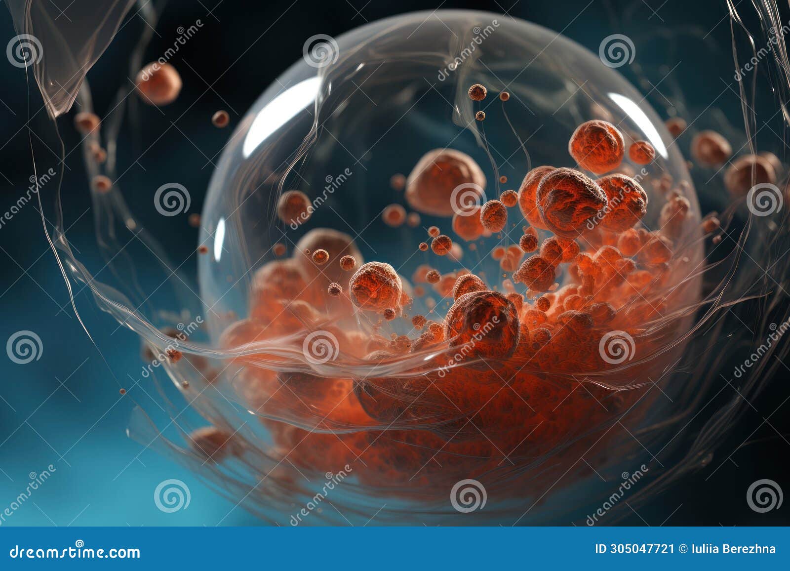 Fertilization of an Egg Under a Microscope. Stock Illustration ...