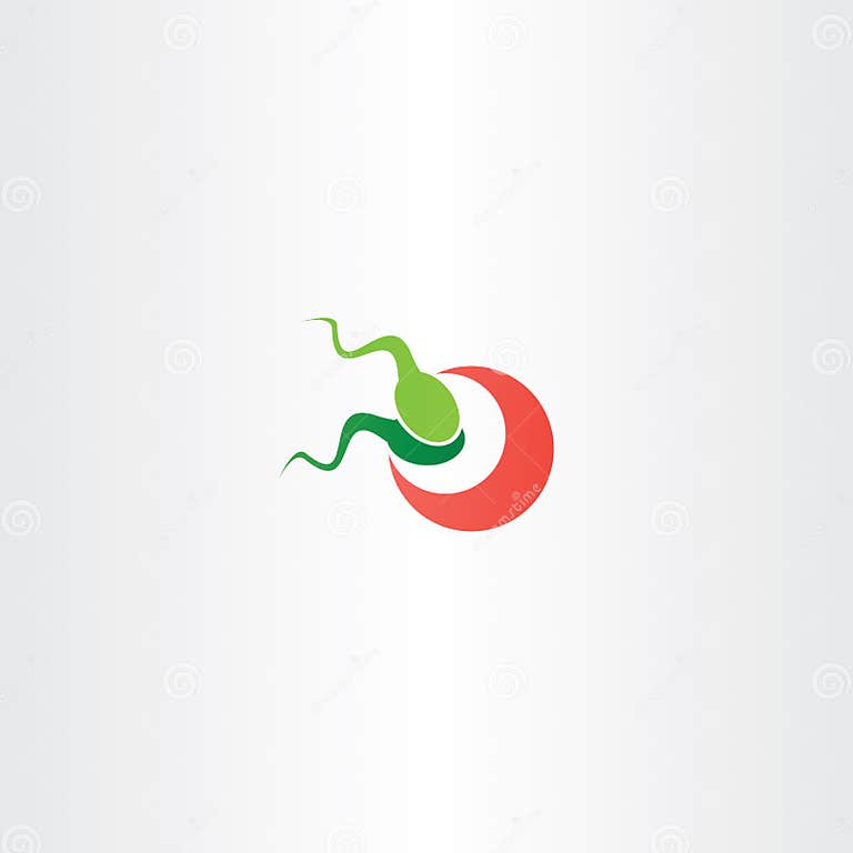 Fertilization Sperm and Egg Cell Logo Vector Icon Stock Vector ...