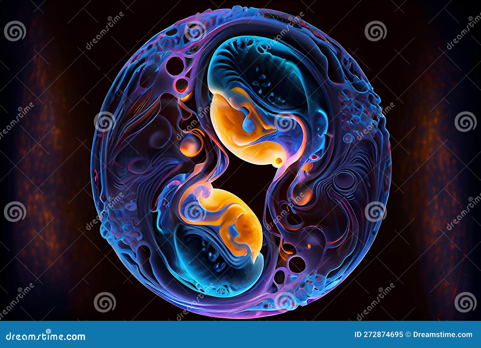 Fertilized Egg In The Process Of Division. Artificial Fertilization Of ...