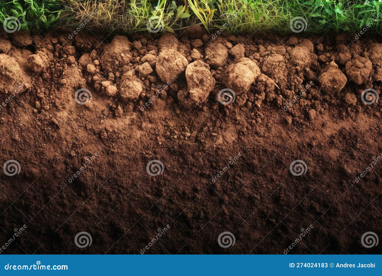 Fertilized Soil Under Ground Close Up Shot. Textured Background Stock ...