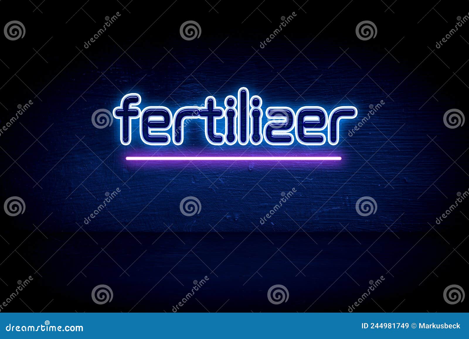 Fertilizer - Blue Neon Announcement Signboard Stock Image - Image of ...