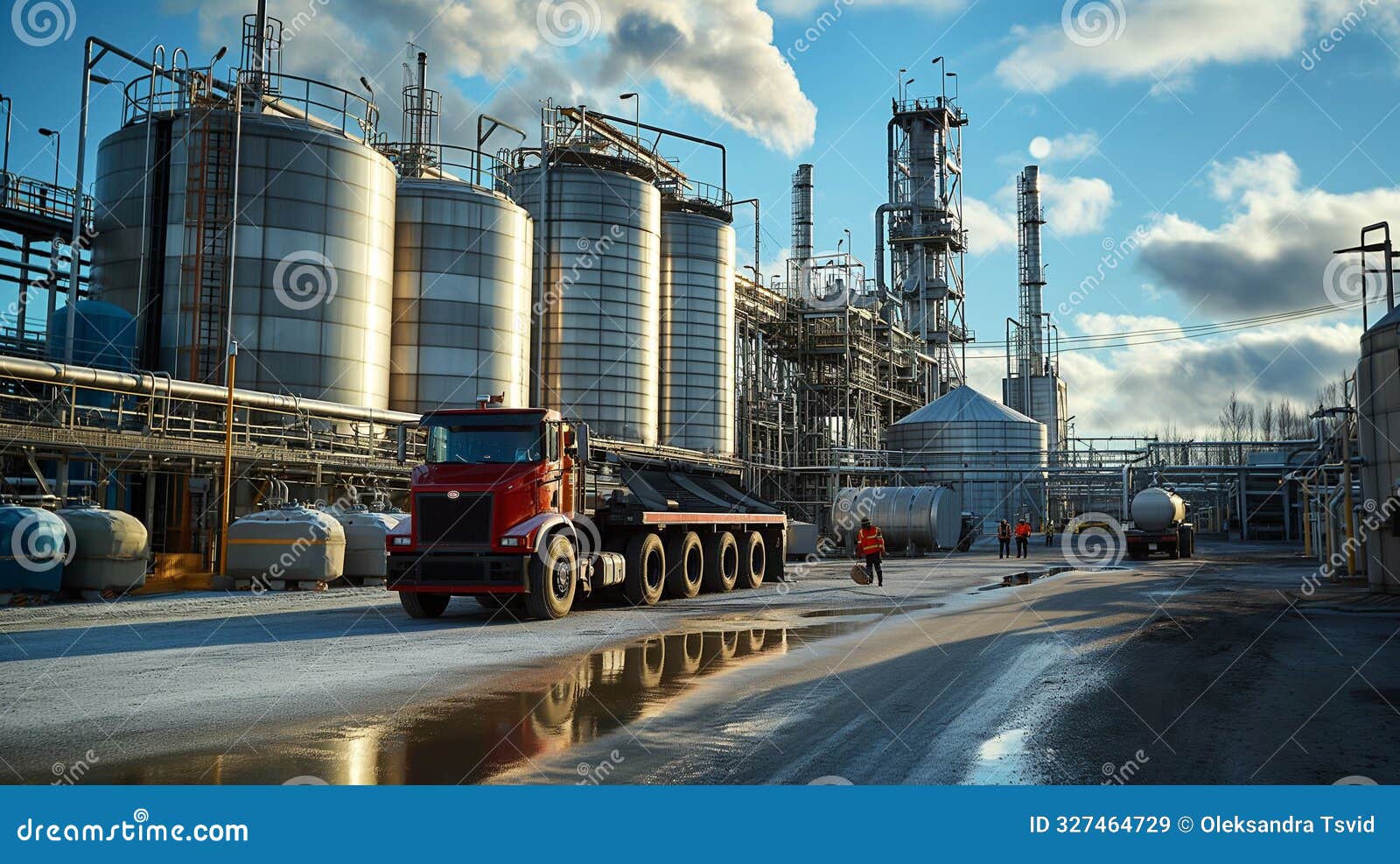 Fertilizer Production Facility with Chemical Reactors, Storage Tanks ...