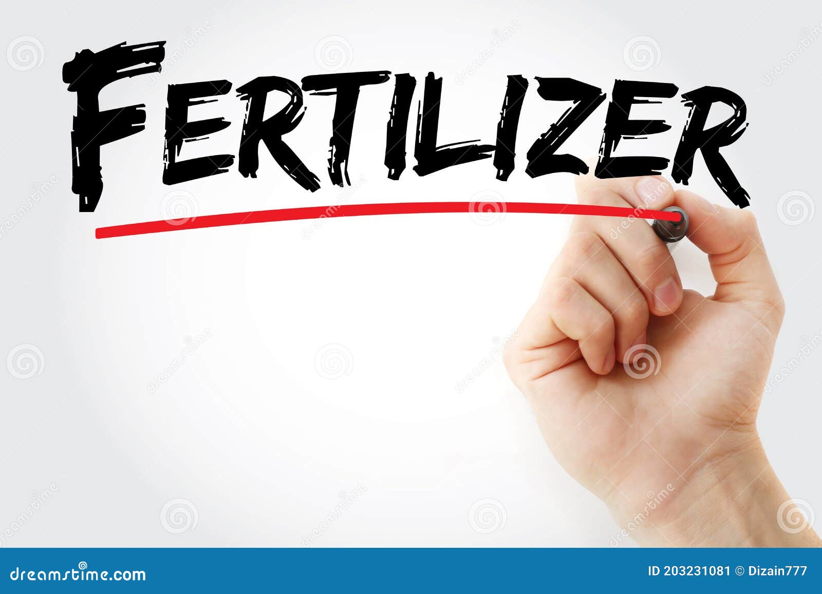 Fertilizer Text with Marker Stock Image - Image of crop, main: 203231081