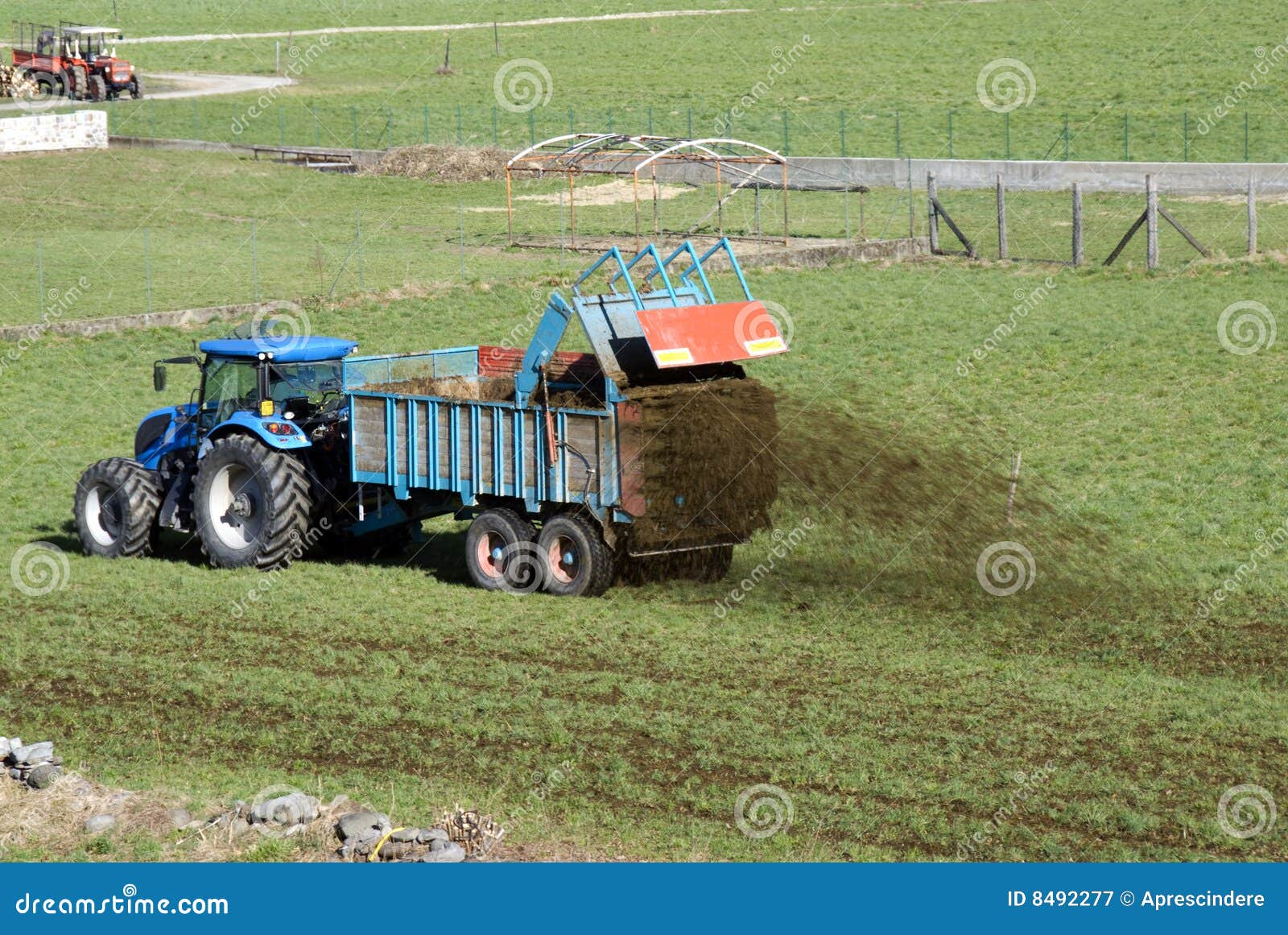 Fertilizing the fields stock image. Image of industry - 8492277