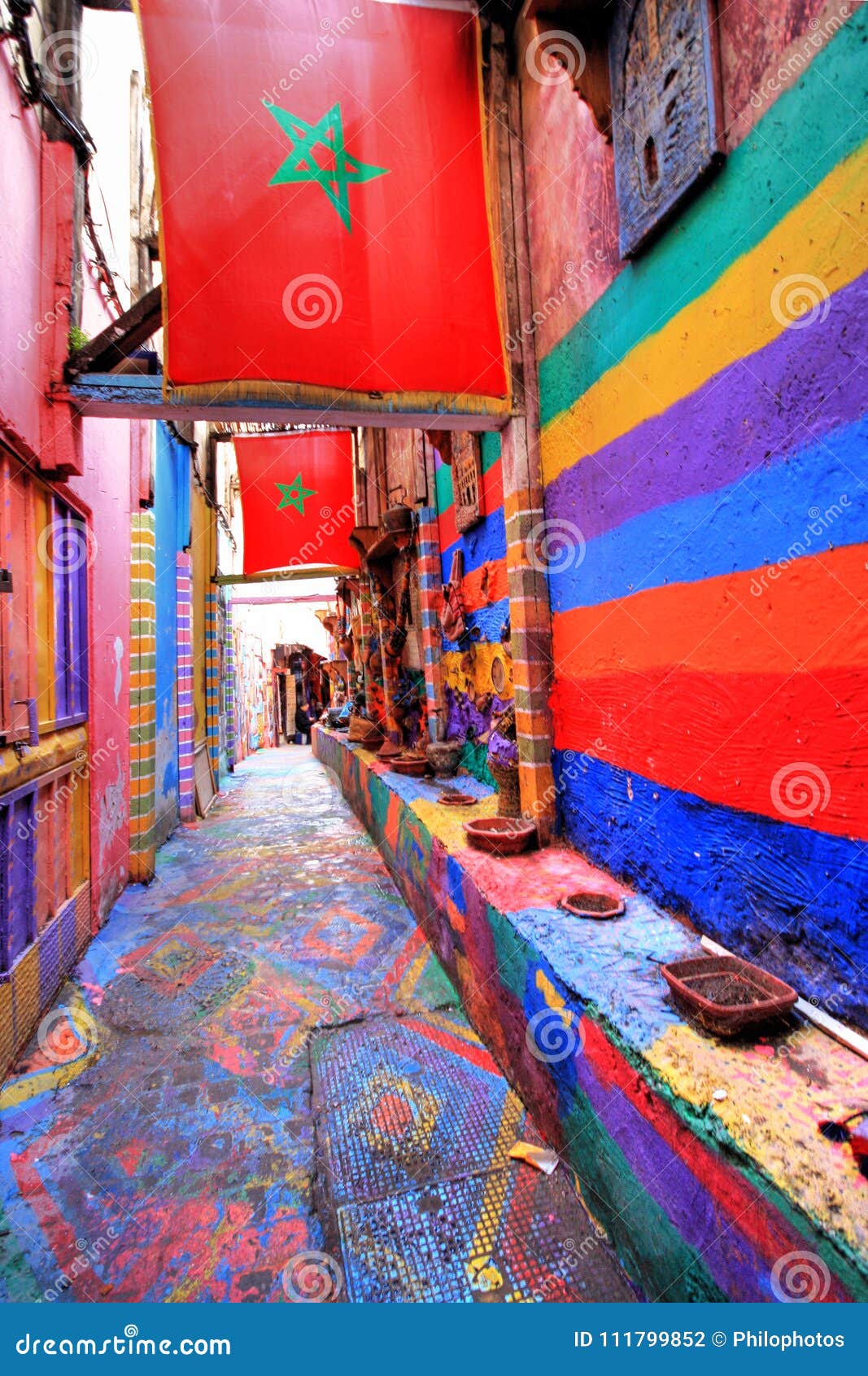 Fes in Morocco stock photo. Image of painting, rainbow - 111799852