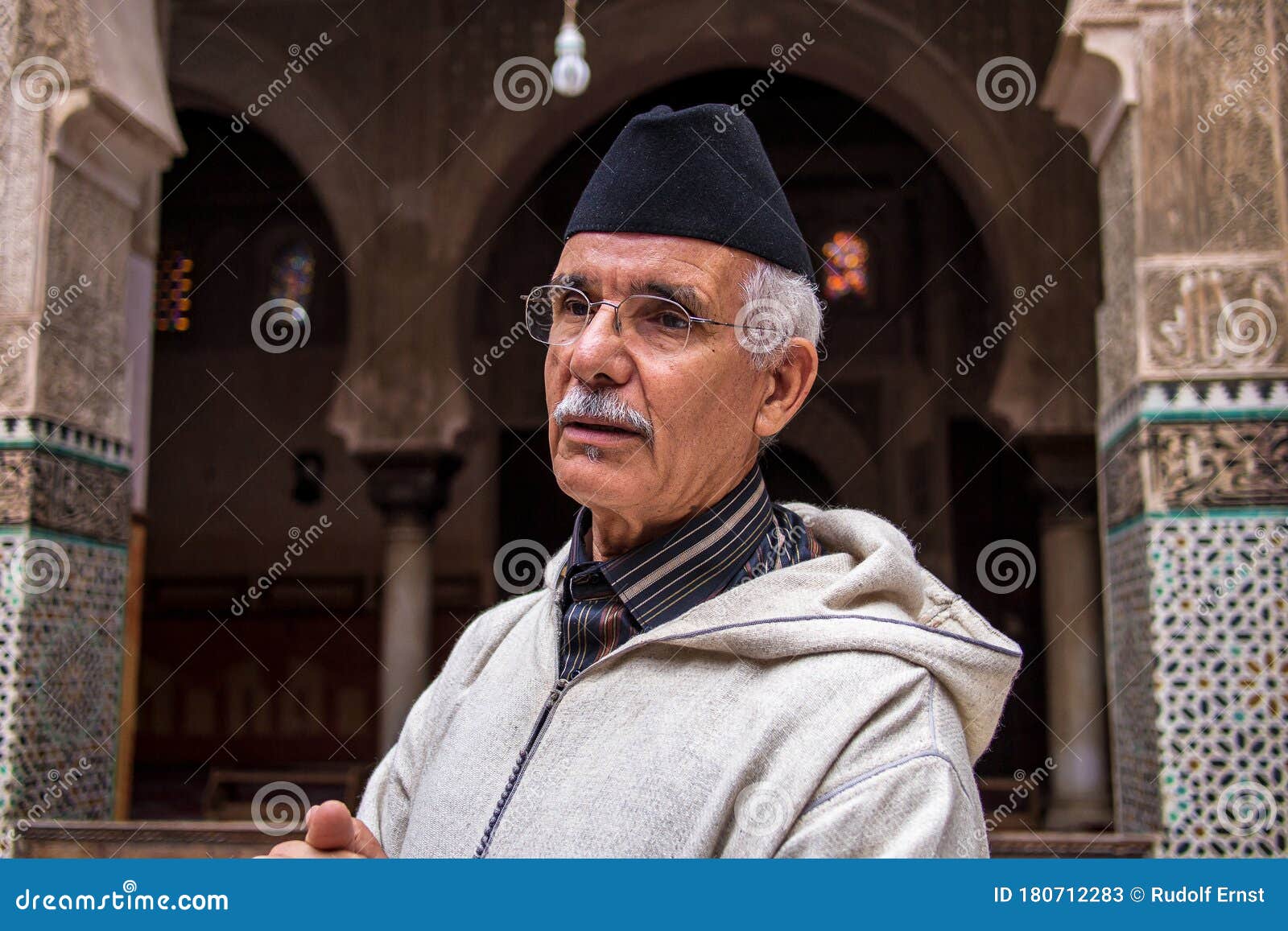 Fes, Morocco - Oct 15, 2019: The Medersa Bou Inania Is A Madrasa In Fes ... Fes, Morocco - Oct 15, 2019: The Medersa Bou Inania Is A Madrasa In Fes ...