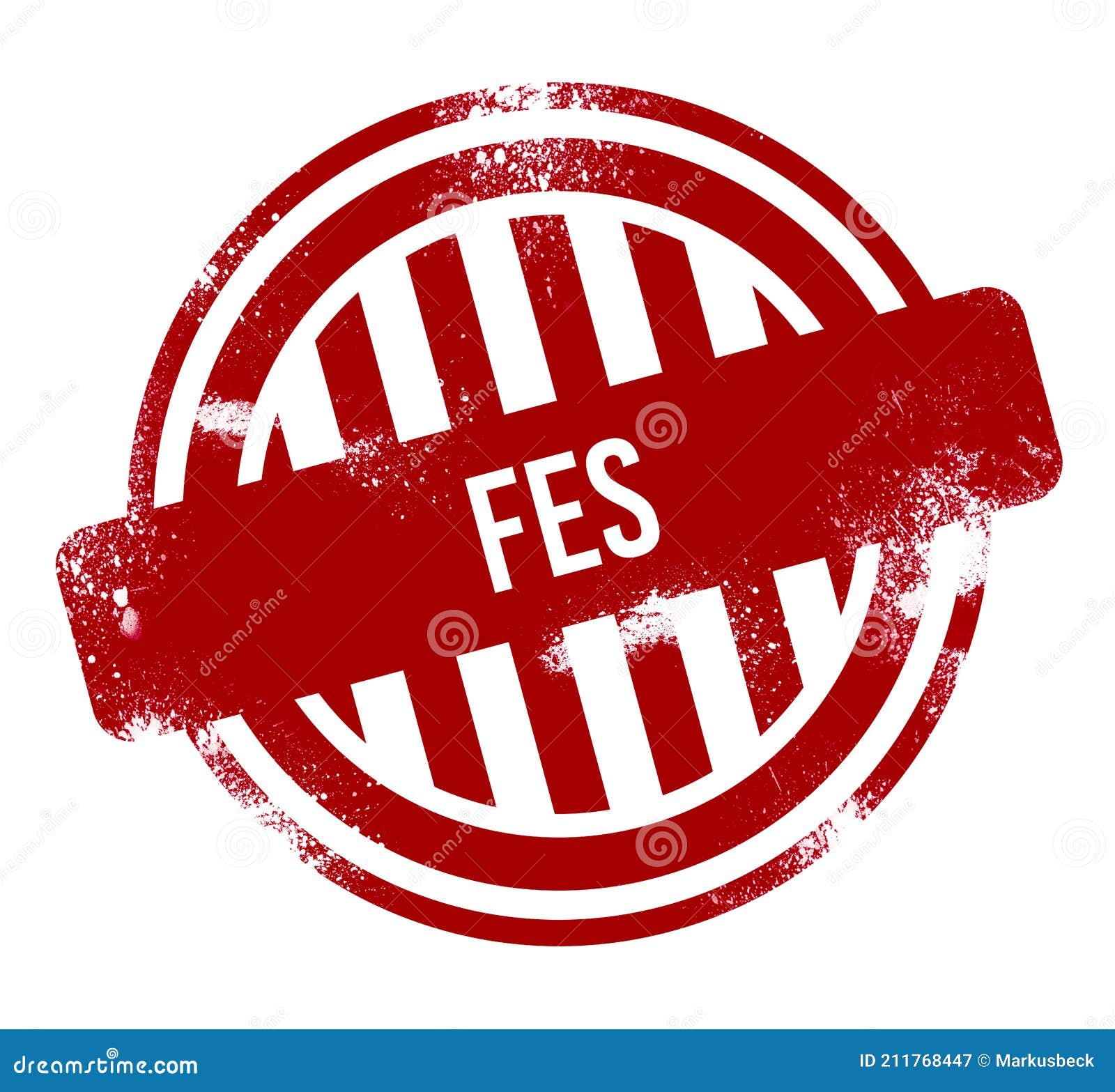 Fes - Red Grunge Button, Stamp Stock Illustration - Illustration of ...