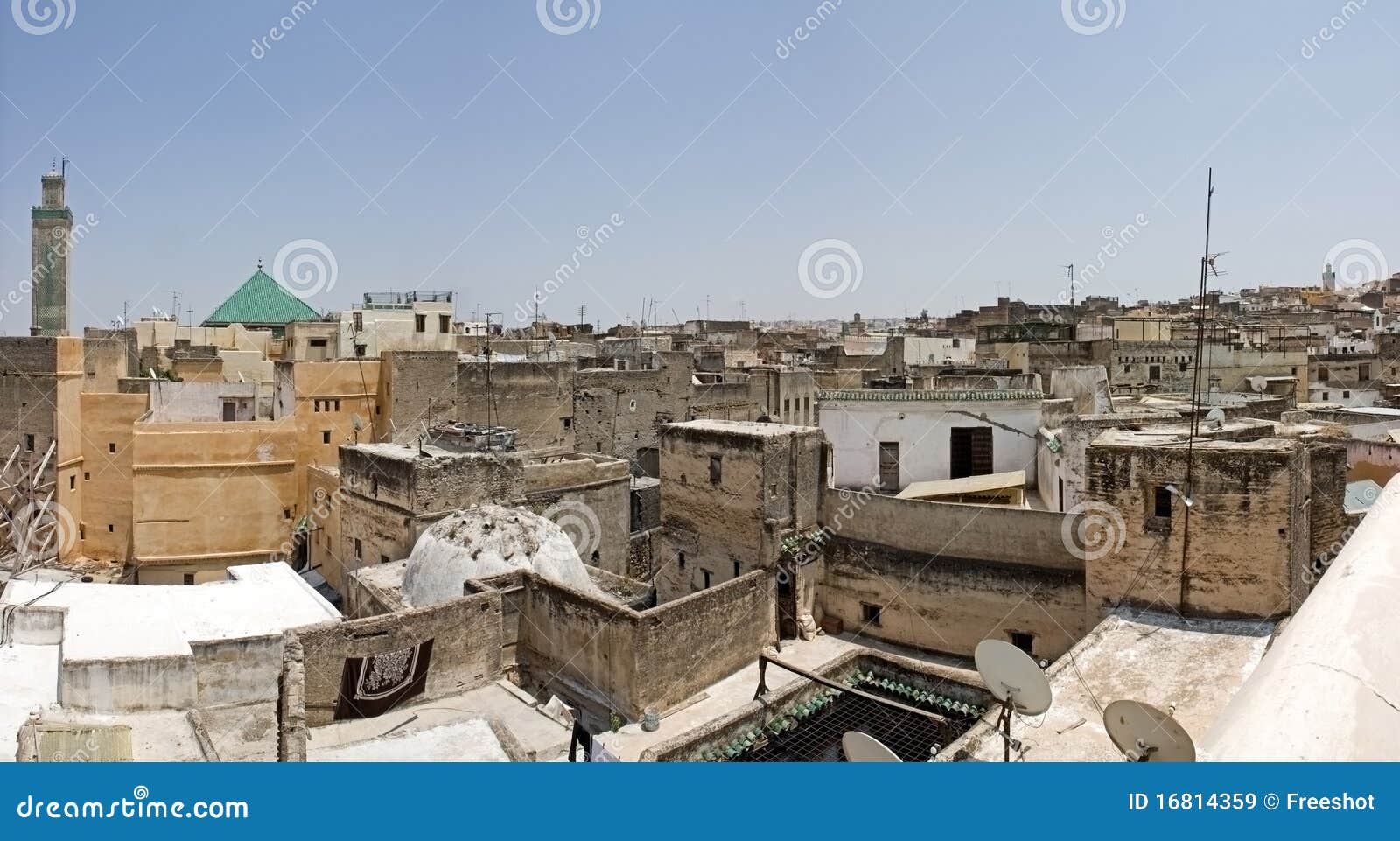 Fes skyline. stock image. Image of culture, historic - 16814359