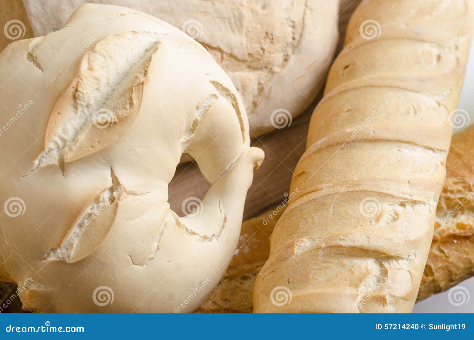 Fesh breads on the wooden. stock photo. Image of cooking - 57214240