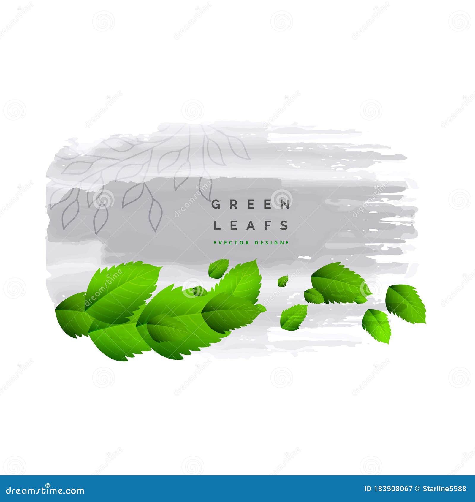 Fesh Green Leaves Vector Background Stock Vector - Illustration of ...