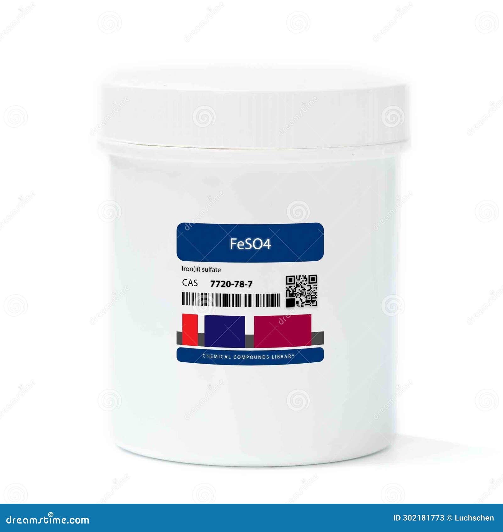 FeSO4 - Iron Sulfate stock image. Image of labels, substance - 302181773