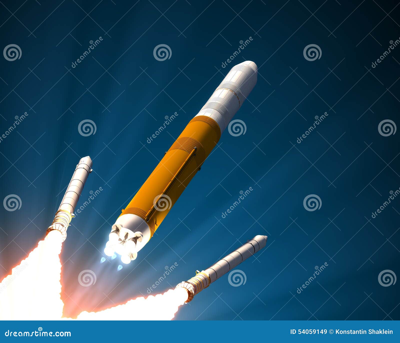 Fester Rocket Boosters Separation Stock Abbildung - Illustration von ...