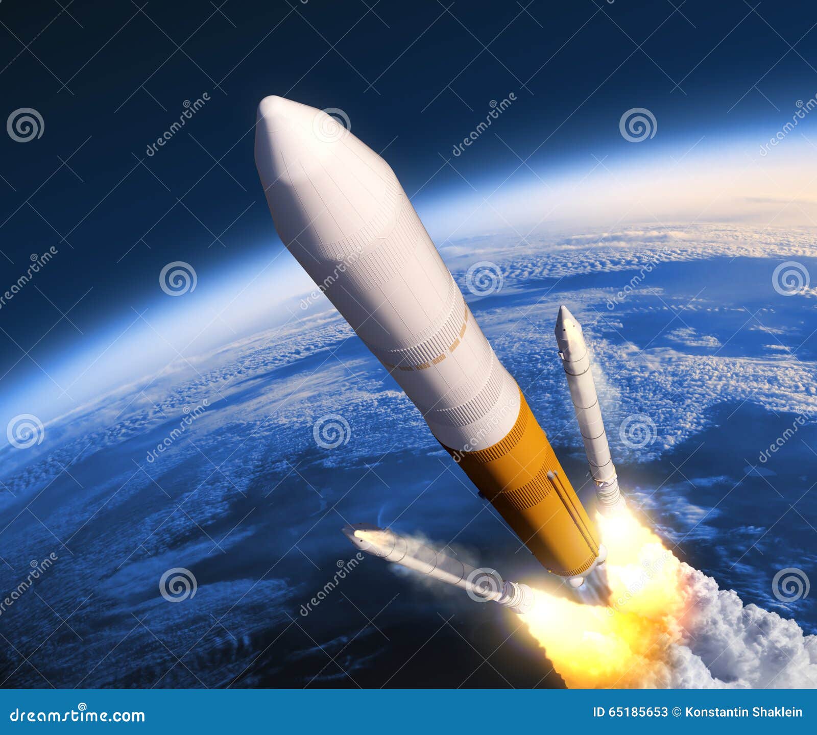Fester Rocket Boosters Separation Stock Abbildung - Illustration von ...