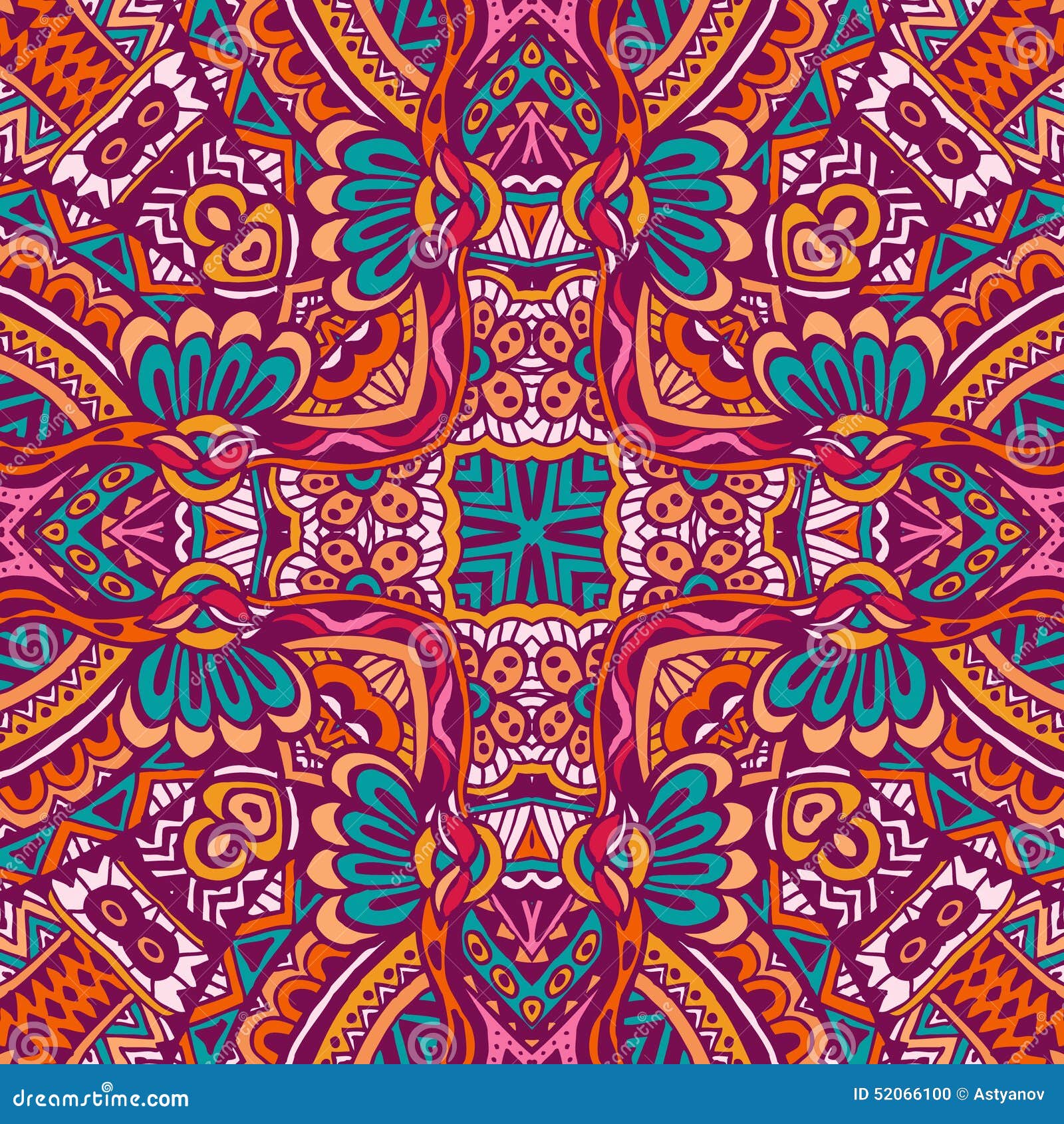 Festival Colorful Ethnic Seamless Design Stock Vector - Illustration of ...