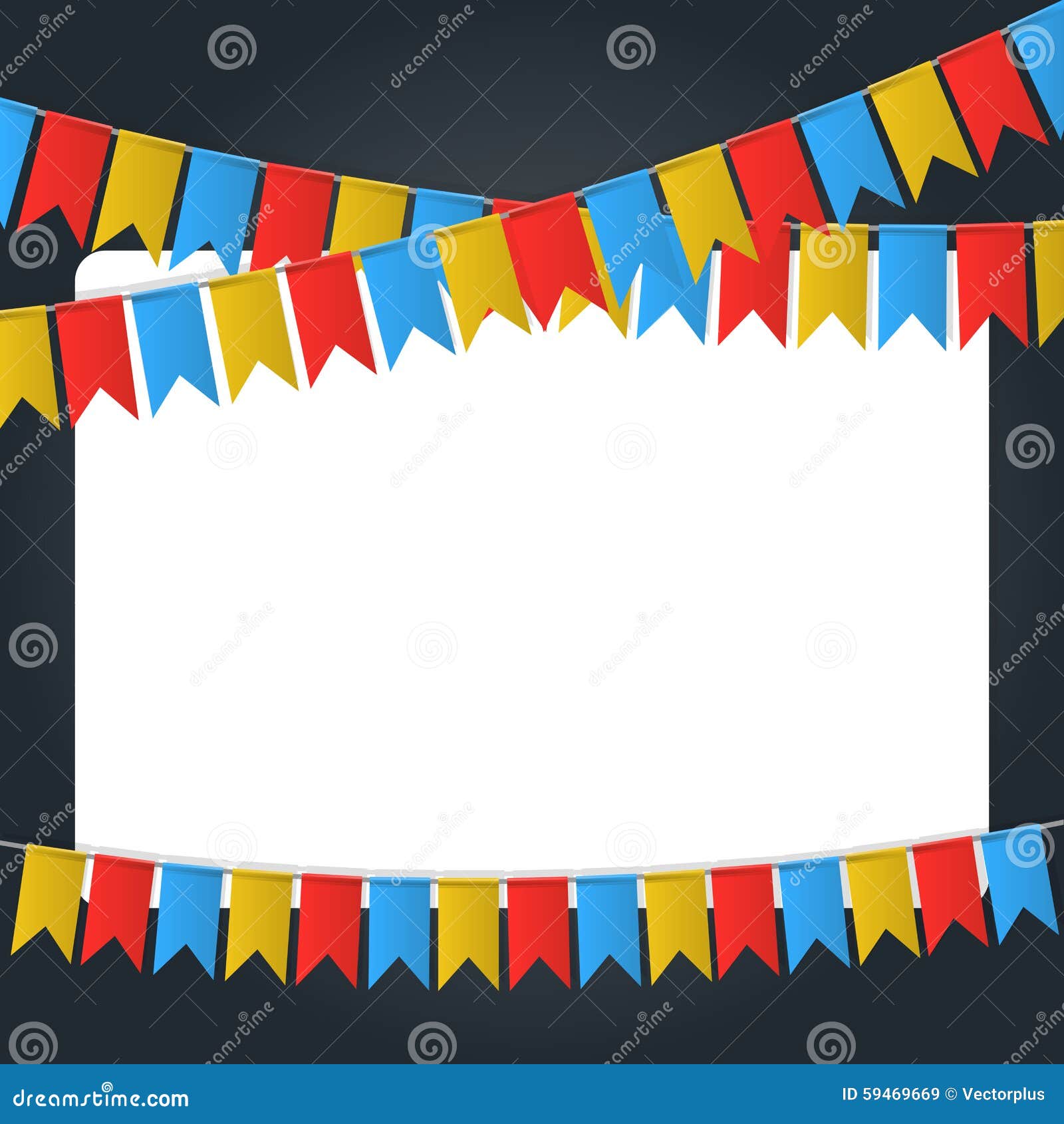 Festival Flag Banner Vector Image Stock Vector - Illustration of bright ...
