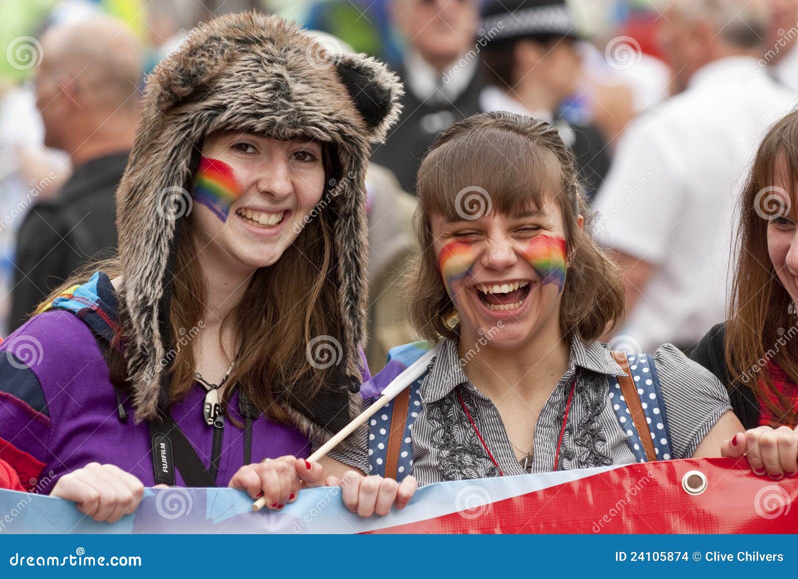 Festival Goers Have a Laugh Editorial Stock Image - Image of trans ...