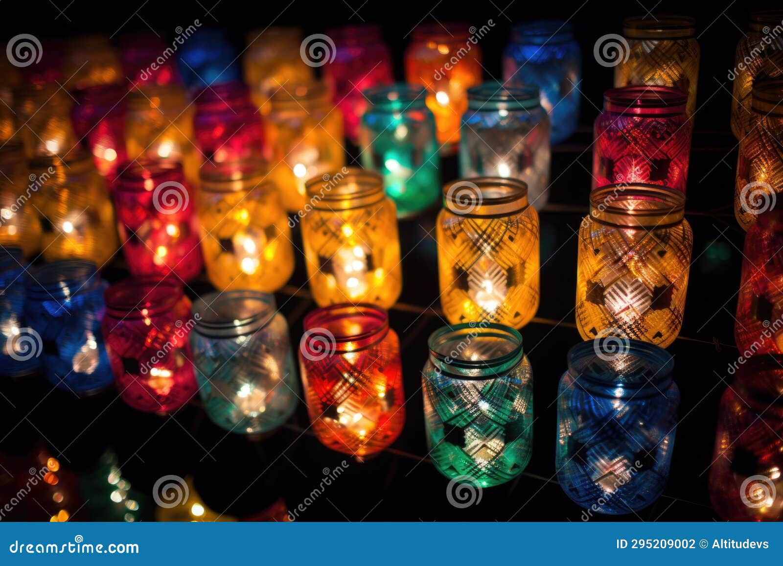 Festival Lanterns Arranged in a Pattern Stock Photo - Image of colorful ...