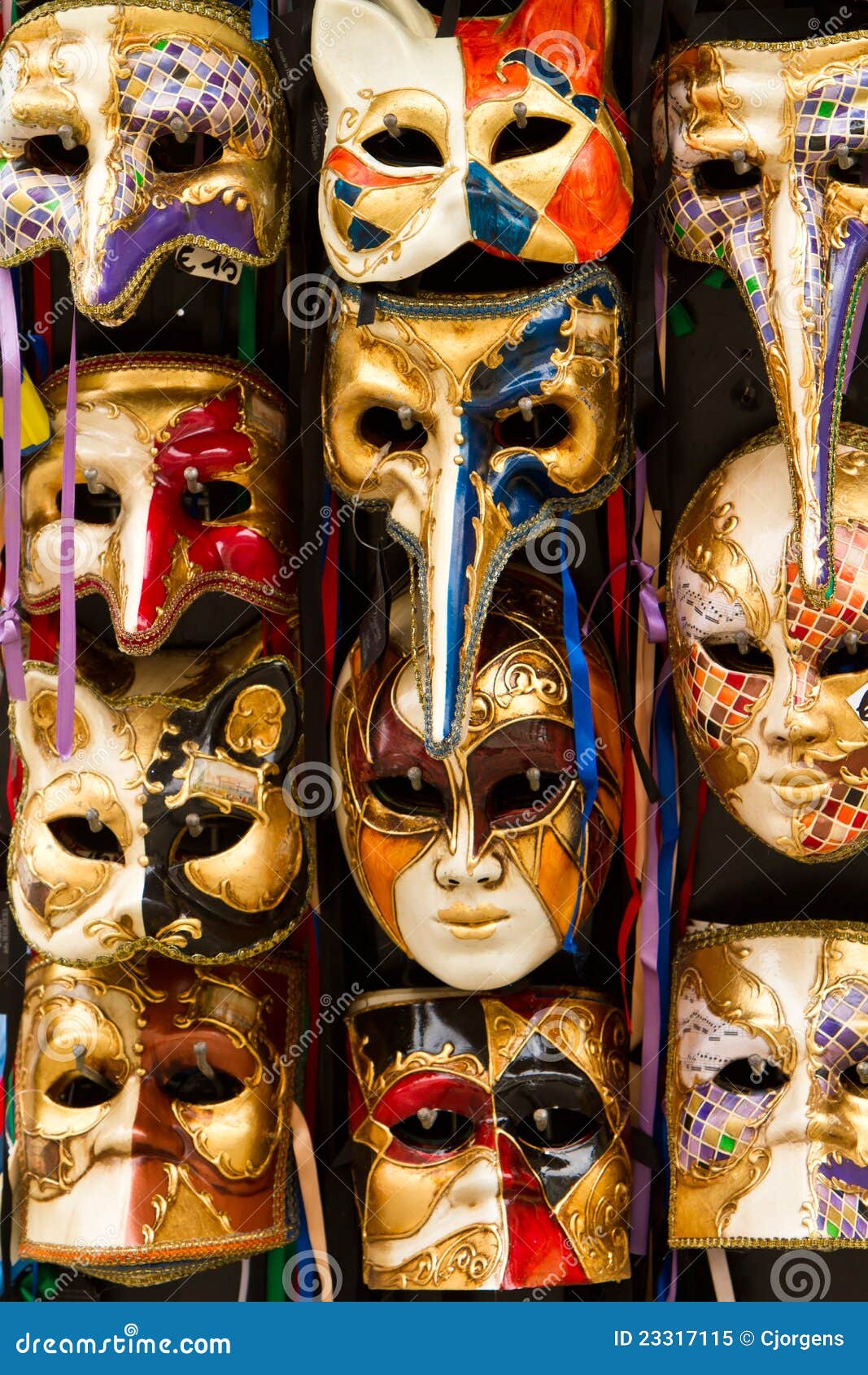 Festival Masks stock image. Image of market, euro, merchandise - 23317115