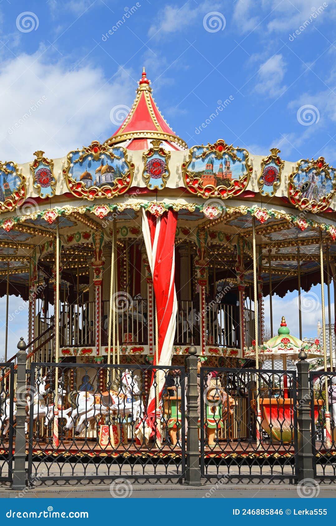 Festival Moscow Seasons. Carousel on Revolution Square Editorial Photo ...