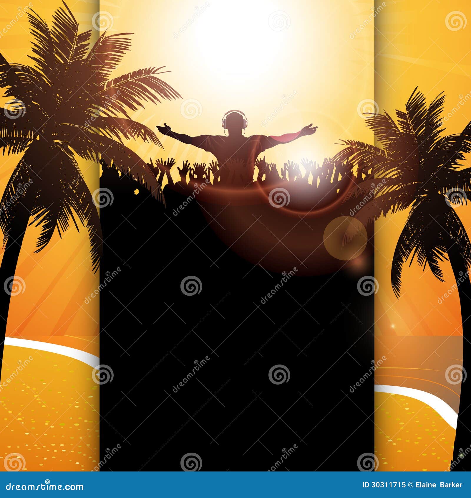 Summer Festival Panel Background Stock Vector - Illustration of graphic ...